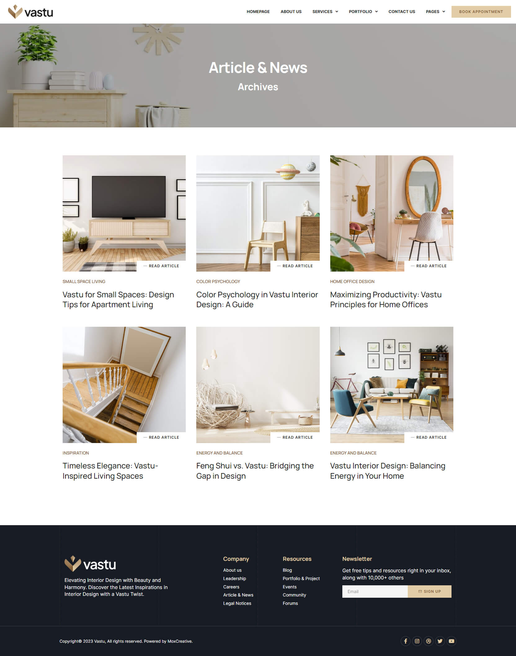 Vastu - Interior Design Service Elementor Pro Template Kit by moxcreative